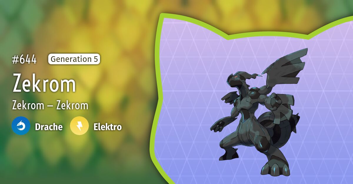 #644 Zekrom in Pokémon GO — Pokémon GO-Dex — Bisafans.de