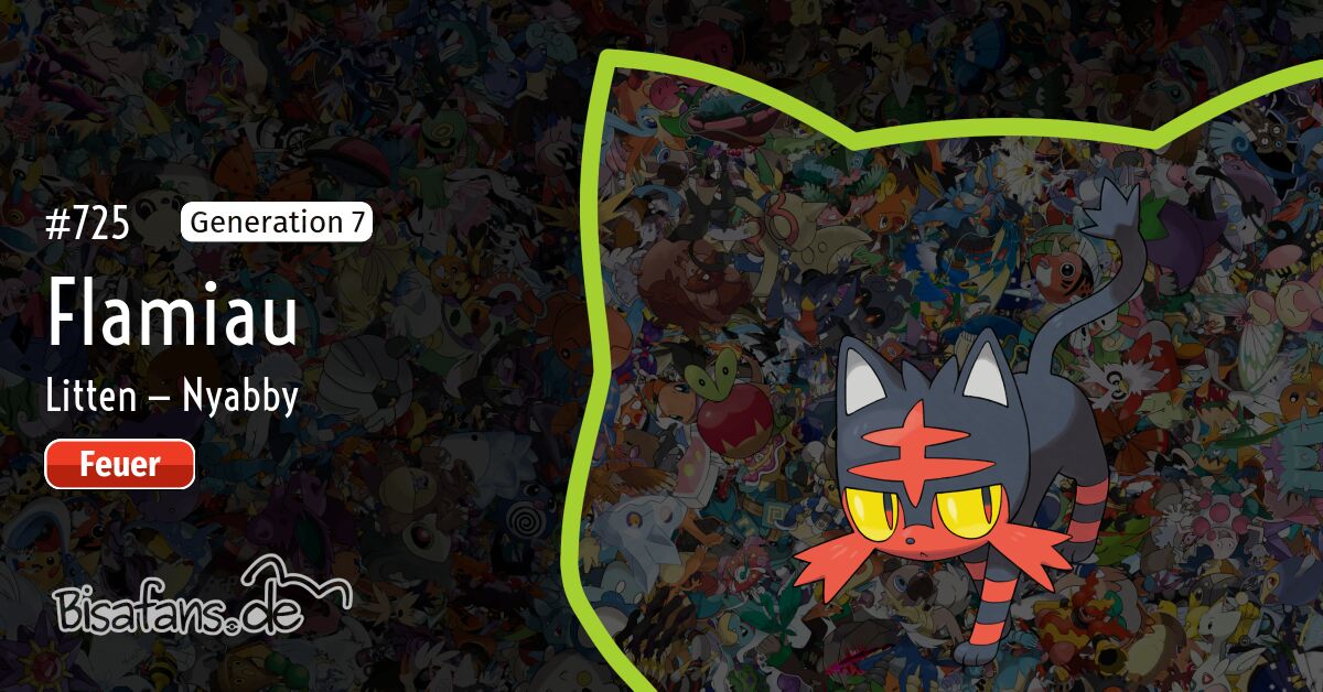 #725 — Flamiau im Pokédex — Bisafans.de
