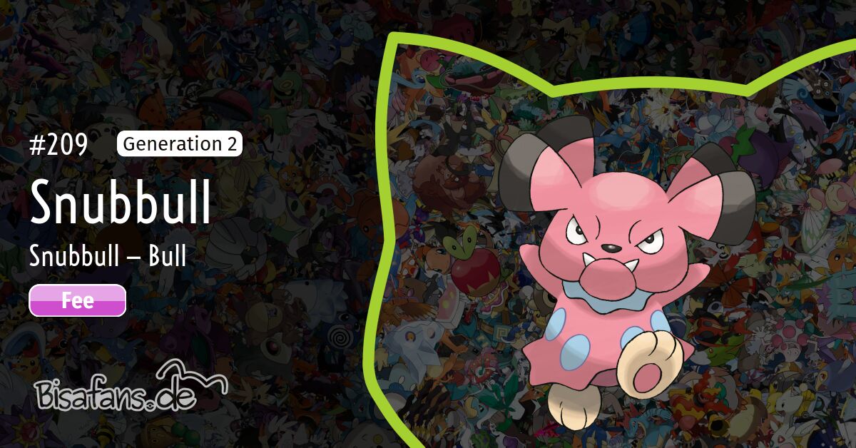 #209 — Snubbull im Pokédex — Bisafans.de