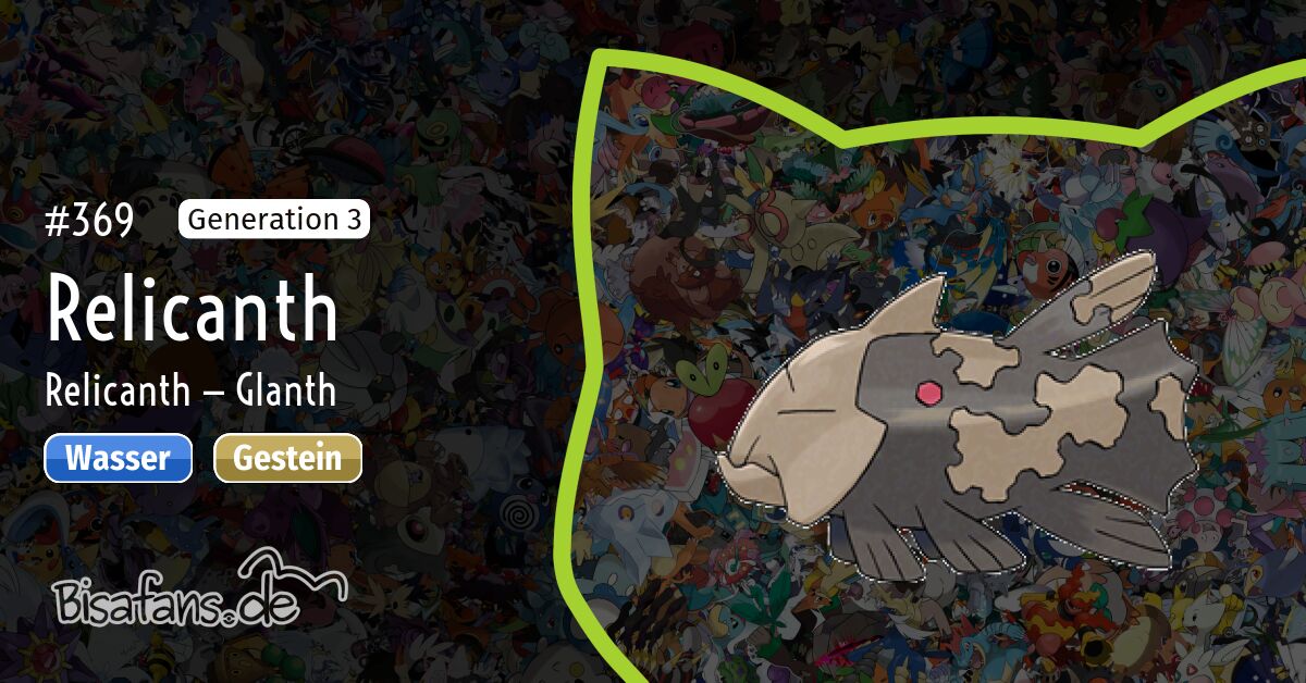 #369 — Relicanth im Pokédex — Bisafans.de