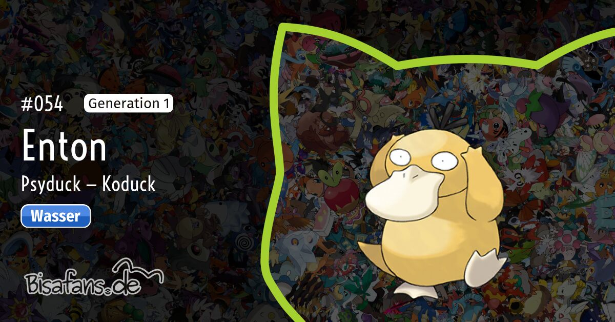#054 — Enton im Pokédex — Bisafans.de