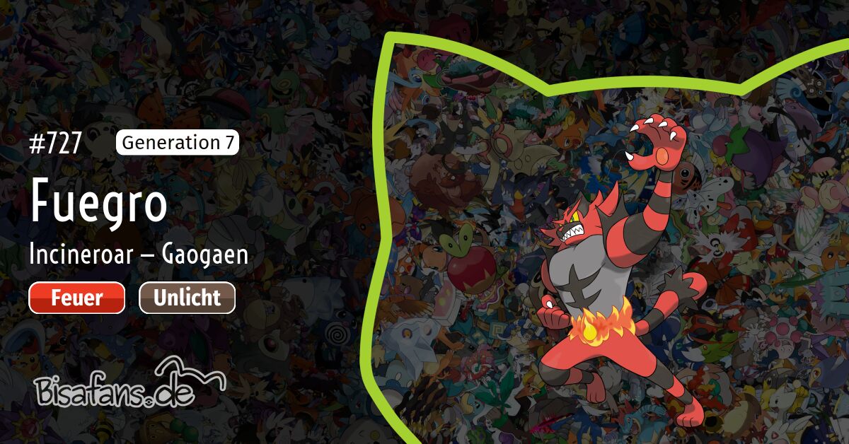 #727 — Fuegro im Pokédex — Bisafans.de