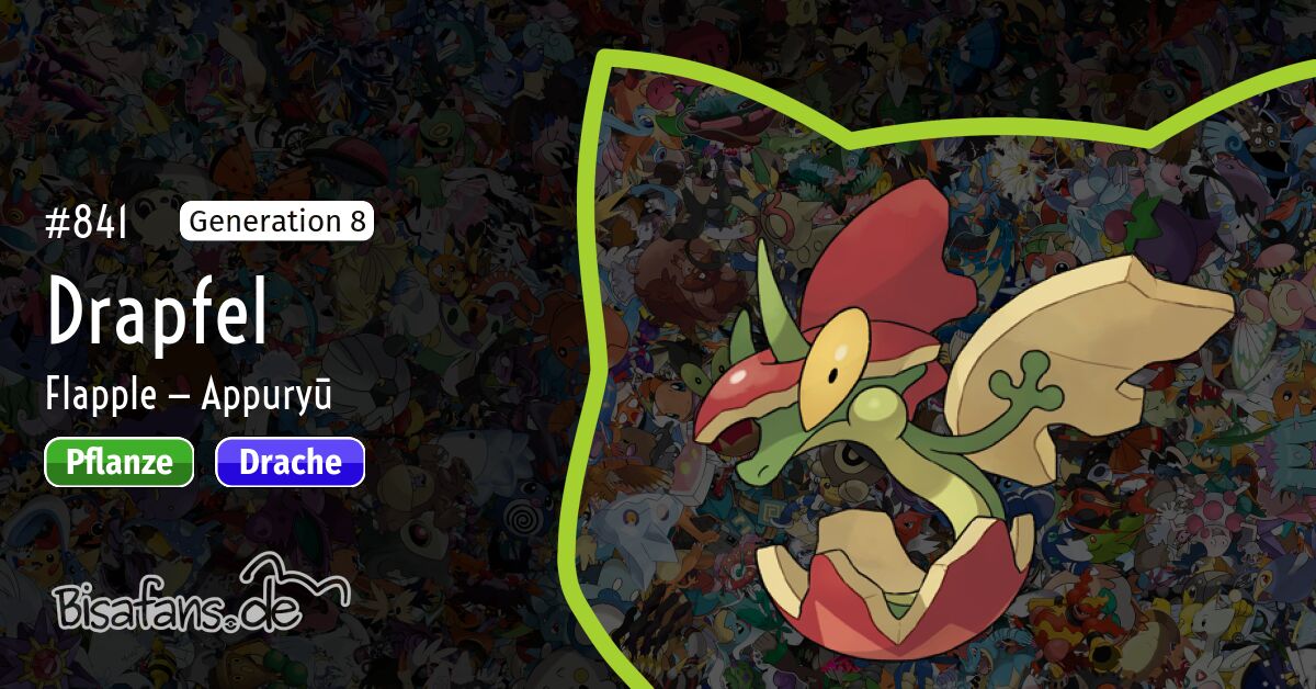 #841 — Drapfel im Pokédex — Bisafans.de