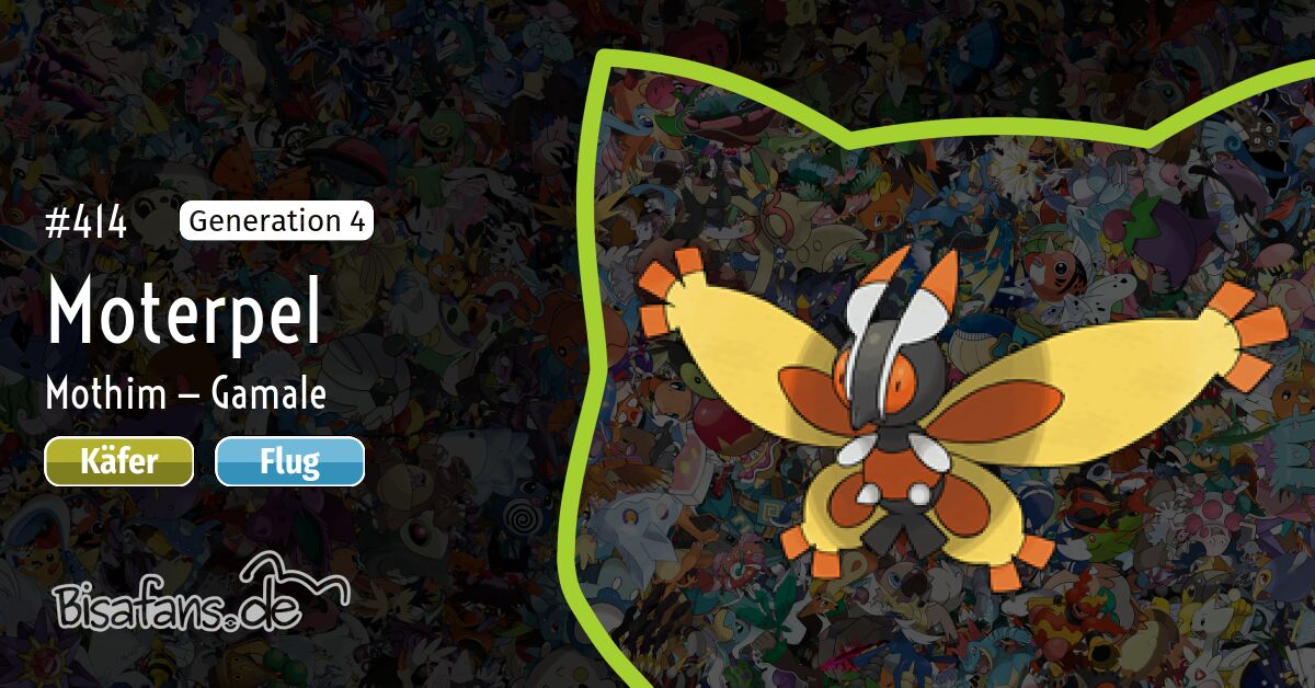 #414 — Moterpel im Pokédex — Bisafans.de