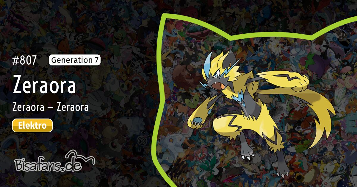 #807 — Zeraora im Pokédex — Bisafans.de